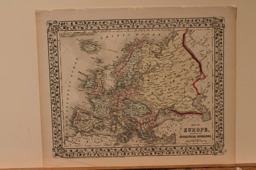 1872 Map Of Europe