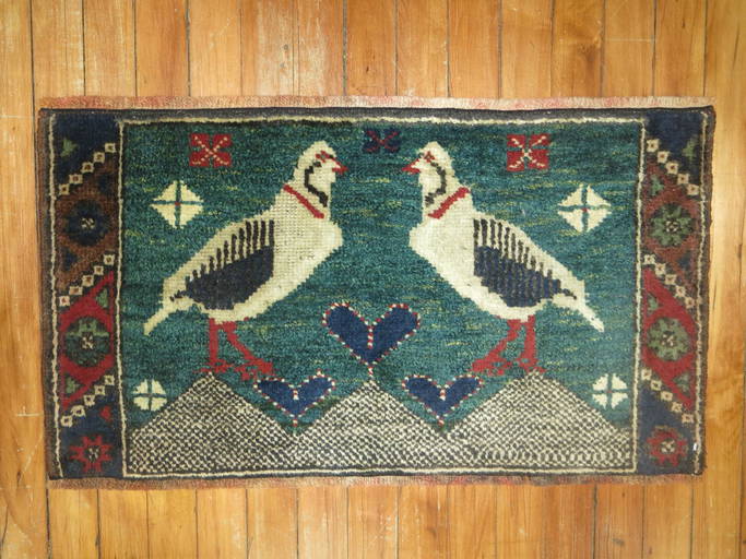 Persian Pictorial Pigeon Rug