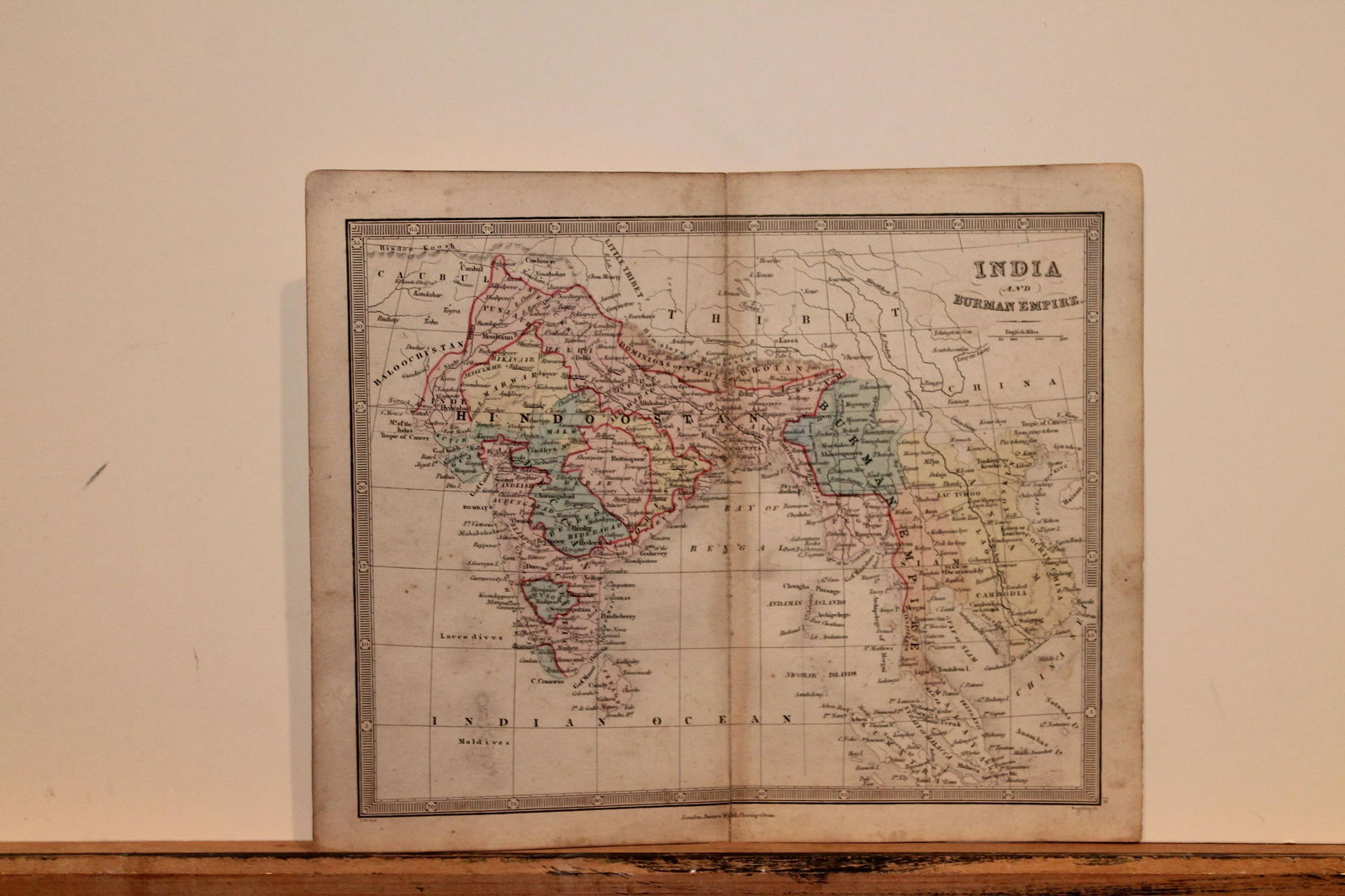 1820 Map Of India And Burman Empire