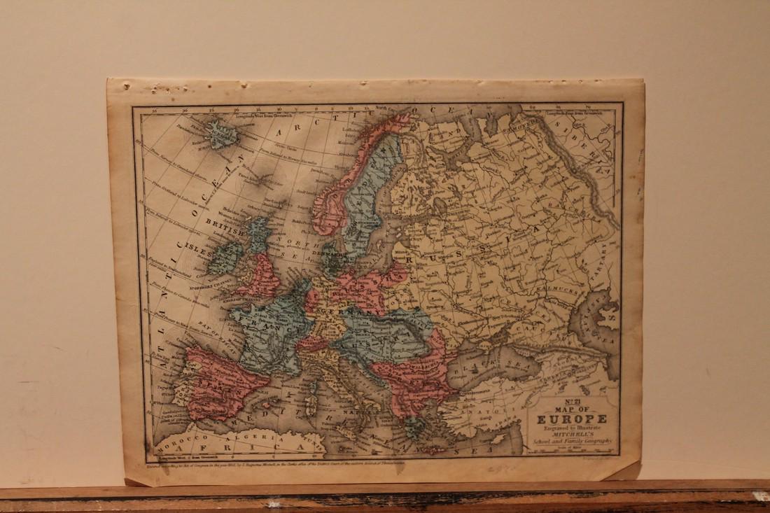 1852 Map Of Europe