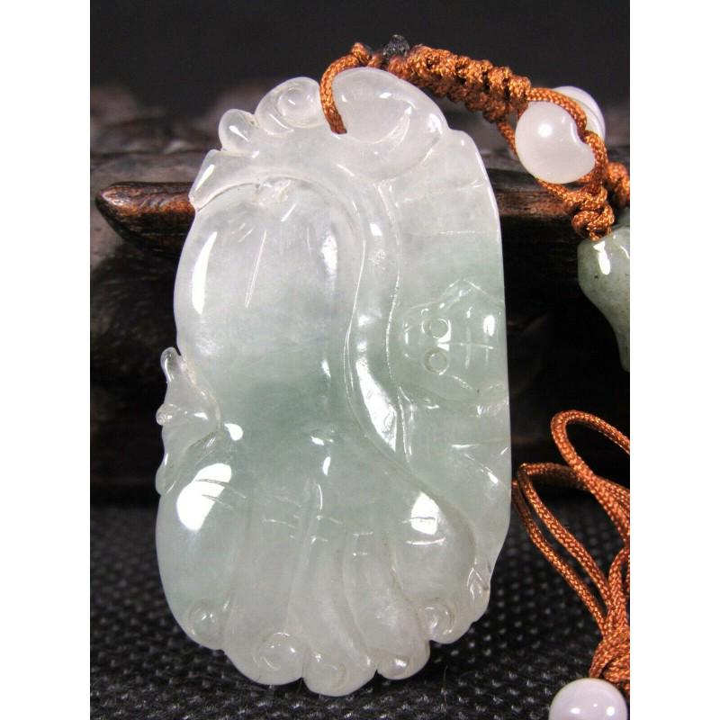 Chinese Pendant Carved Bat Jade Amulet Talisman