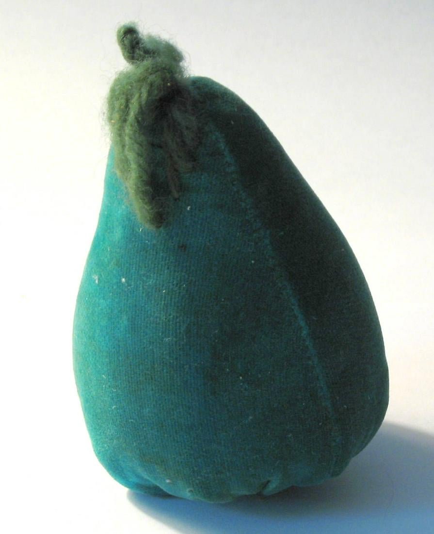 Vintage Green Pear Pin Cushion.
