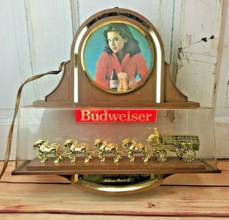 Budweiser Beer Revolving Lighted Advertisement