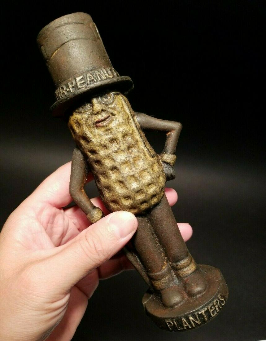 Cast Iron Mr Peanut Coin Bank