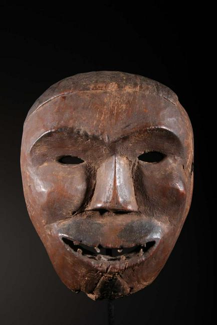 Antique Alaskan Native Inuit Mask With Certificate