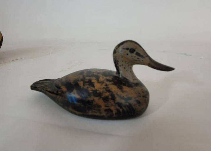 Miniature Blue Winged Teal Duck Decoy. Mid 20th Century