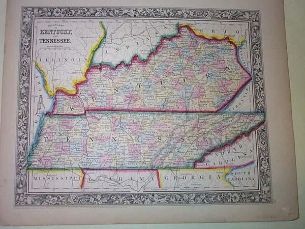 County Map Of Kentucky And Tennessee