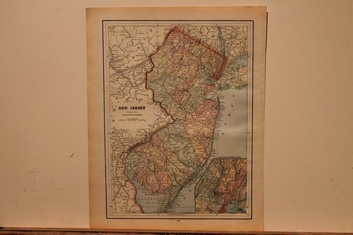 1888 Map Of New Jersey