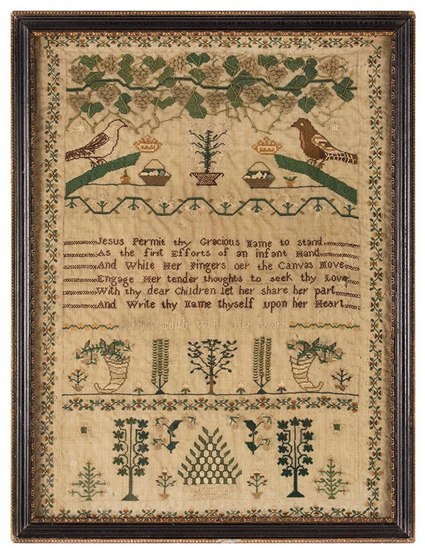 Needlework Sampler, Edith Ann White Her Work, C 1818, - Feb 11, 2021 ...