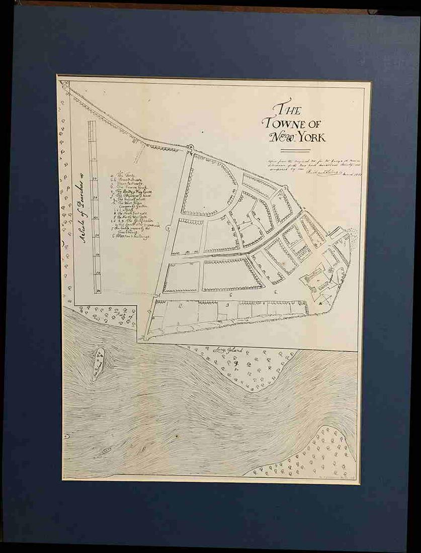 Earliest Obtainable Map Of 1st Survey Of Manhattan