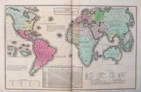 Smith: Antique World Map, 1835