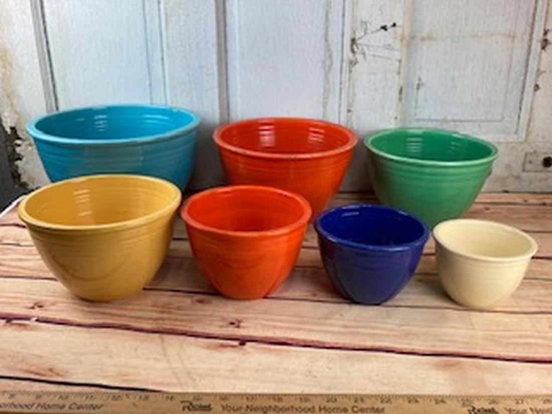 Original Fiestaware 7 Piece Nesting Bowl Set