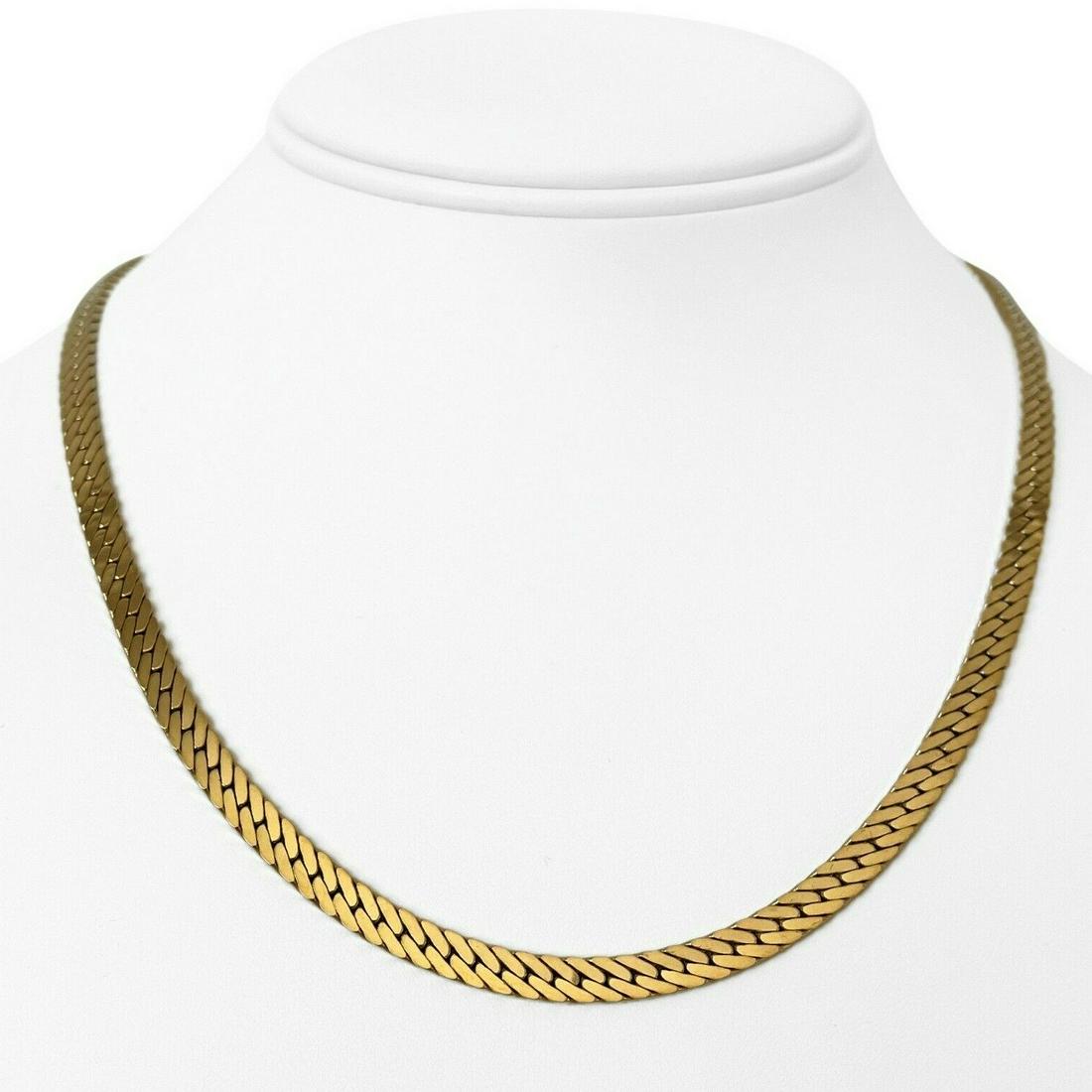 14k Yellow Gold 33g Thick 5mm Herringbone Link Chain