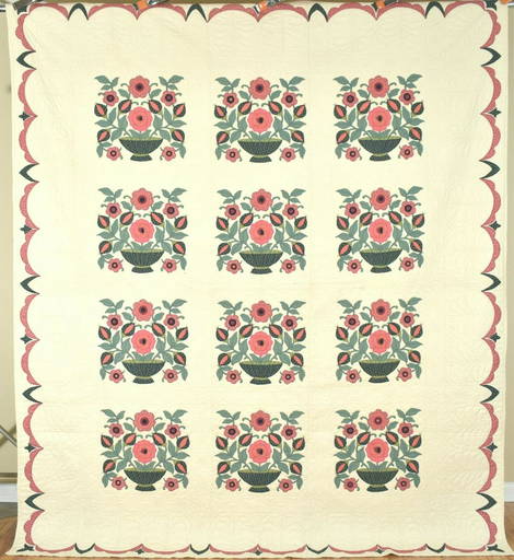 40's "calico Rose" Applique Quilt