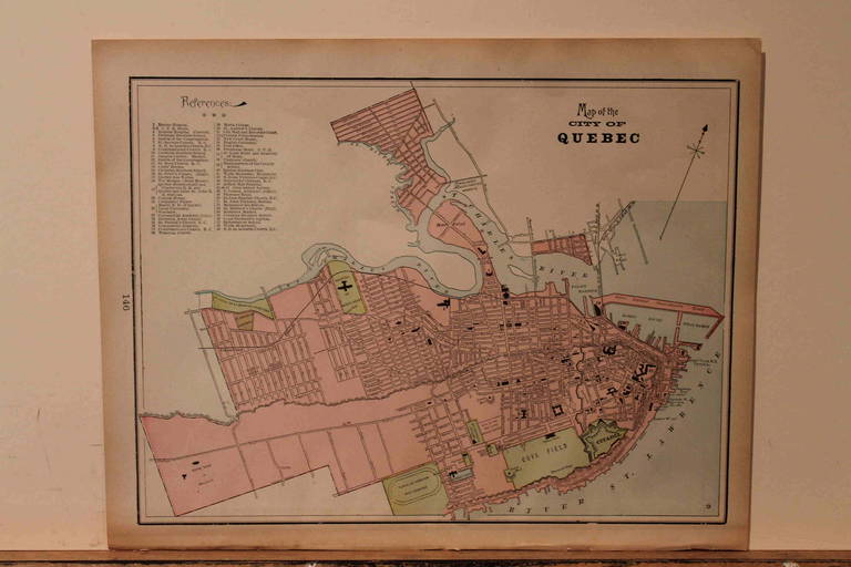 1887 Map Of Quebec City