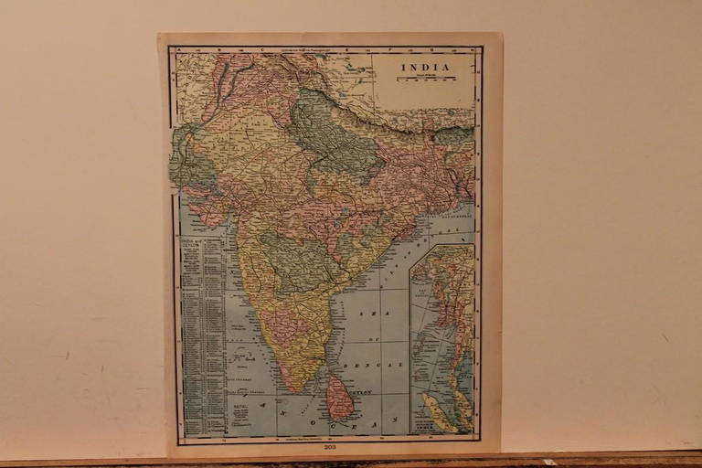 1890 Map Of India