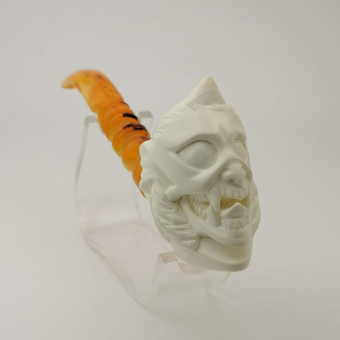 Devil Demon,hand Carved Meerschaum Pipe.