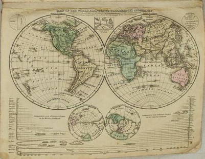 1831 Woodbridge World Map Map Of The World Adapted