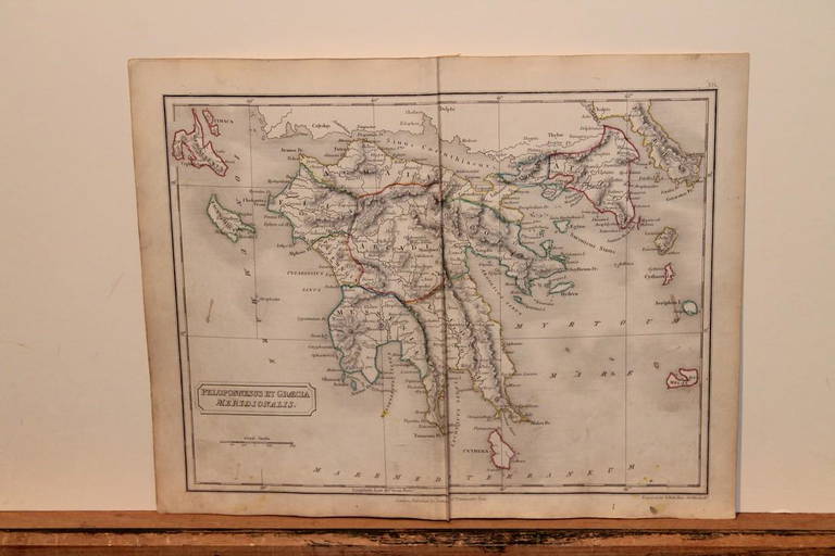 1828 Map Of Ancient Mainland Greece