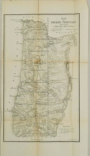 1855 Map Of Western Oregon Territory Map Of The