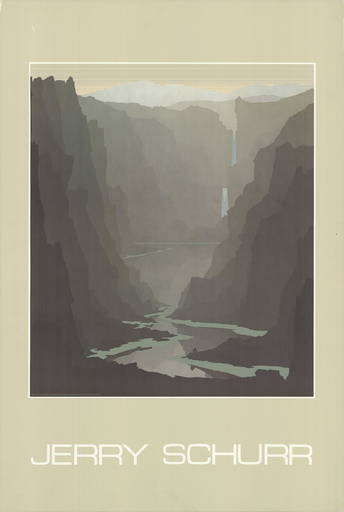 Jerry Schurr Mountain Pass 1981 Offset Lithograph