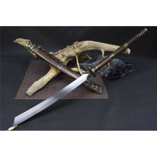 Full Tang Glaive Carbon Steel Sword Alloy Blade Camping