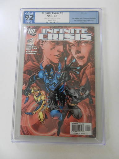 Infinite Crisis #5 Pgx 9.2 'jim Lee' Written On Cover