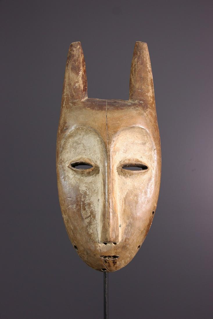 Lega Kayamba Wooden Mask Drc Congo African Art