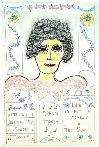 2 Sided Drawing By Lewis Smith Outsider Artist