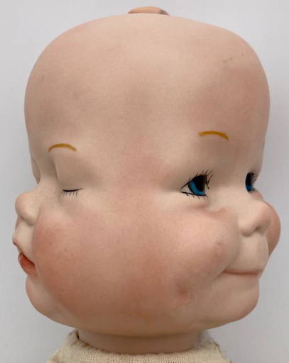 Vintage Shackman 3 Faced Porcelain Doll Tri Face Three