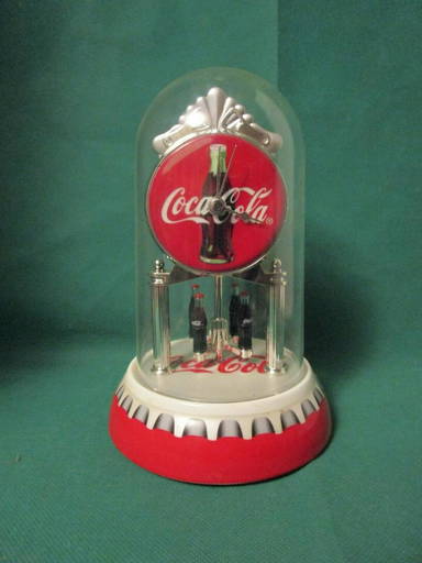 2002 Coca Cola Coke Anniversary Clock Spinning Coke
