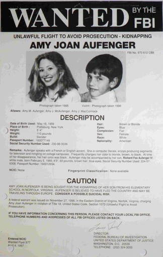 Amy Joan Aufenger Kidnapping.