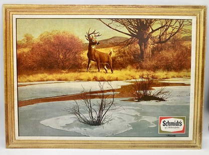 Vintage Schmidts Beer Sign