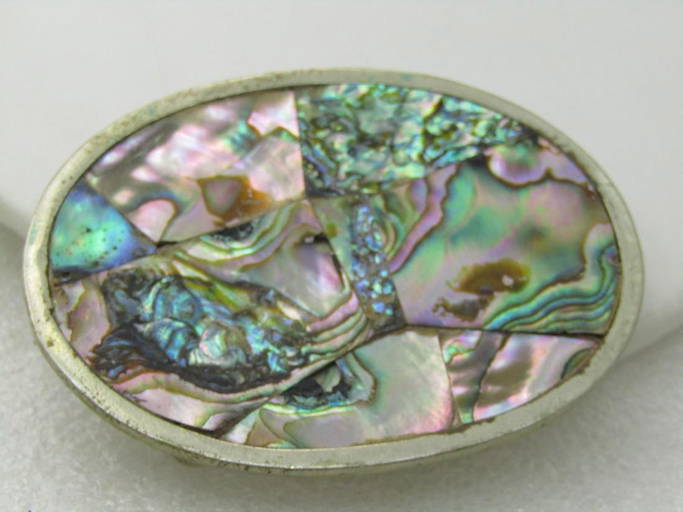 Vintage Southwestern/mexican Abalone Belt Buckle,