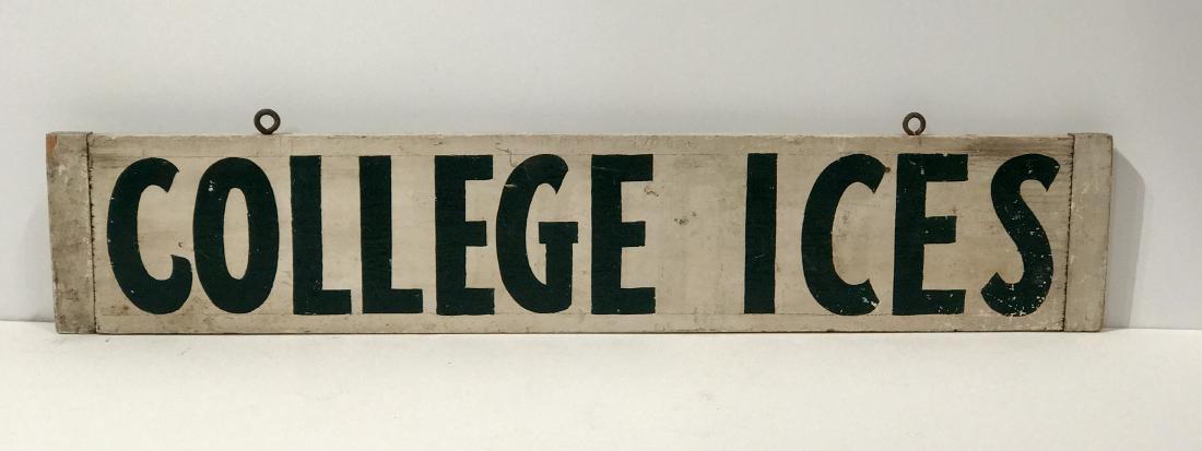 College Ices Sign