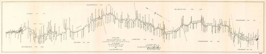 Index Map Of Savannah River, Ga.