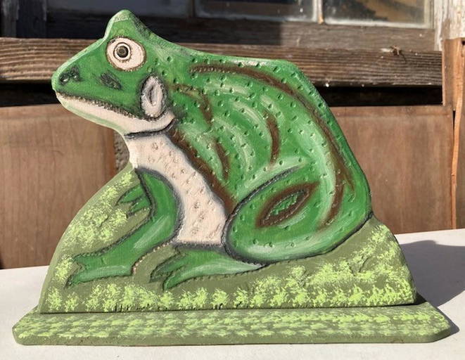PRIMITIVE FOLK ART FROG SIGNED MENNO SHIRK (#0024) on Dec 23, 2021 ...