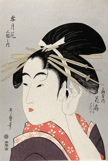 Utamaro, Kitagawa (1750 1806):large Head Woman Portrait