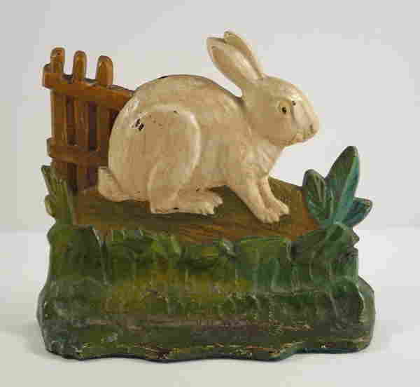 Antique Rabbit by Fence Cast Iron Doorstop - Jan 06, 2022 | Jasper52 in NY