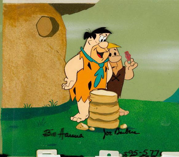 Flintstone Chewable Vitamins Production Cel Animation