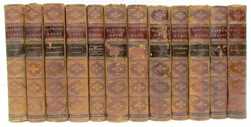 1886-1891 GOETHE'S WORKS 12 VOLUMES antique in ENGLISH (#0201) on Feb ...