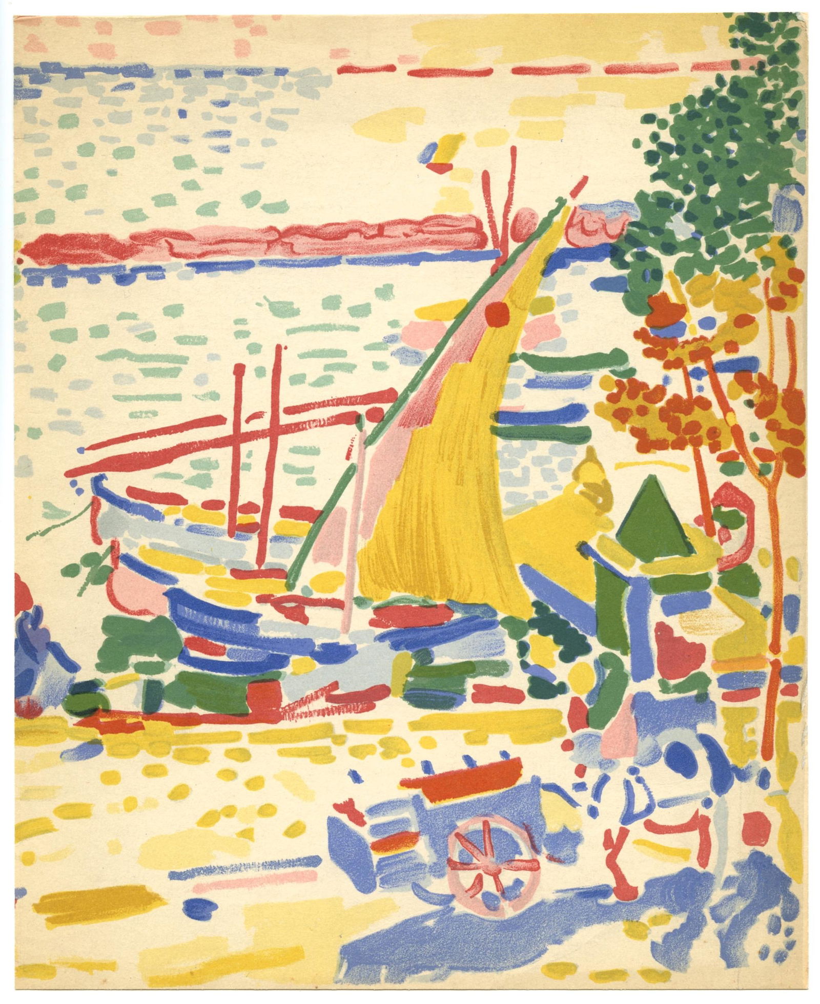 Andre Derain Lithograph "le Port De Collioure"