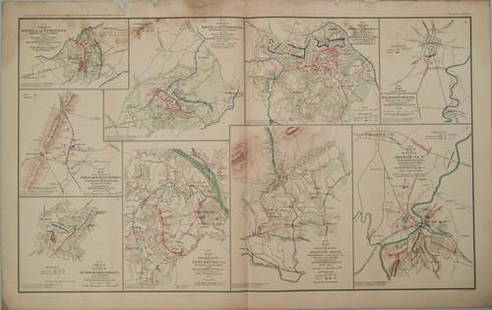 Buy 1893 Civil War Map Of Virginia And Maryland Battles -- …battle Of ...