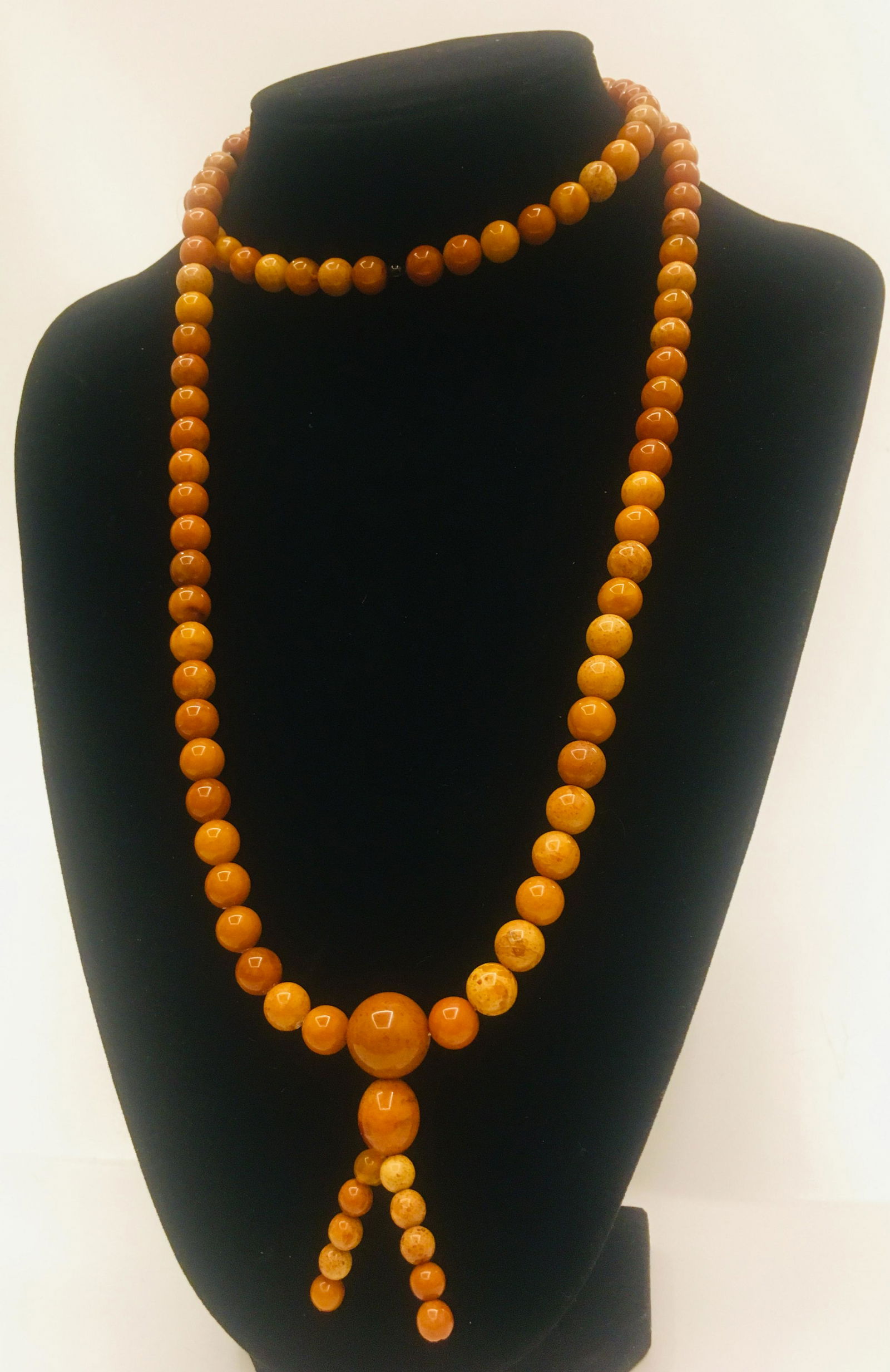 Phenomenal Unique Antique Amber Mala made from Round Amber beads (#0009 ...