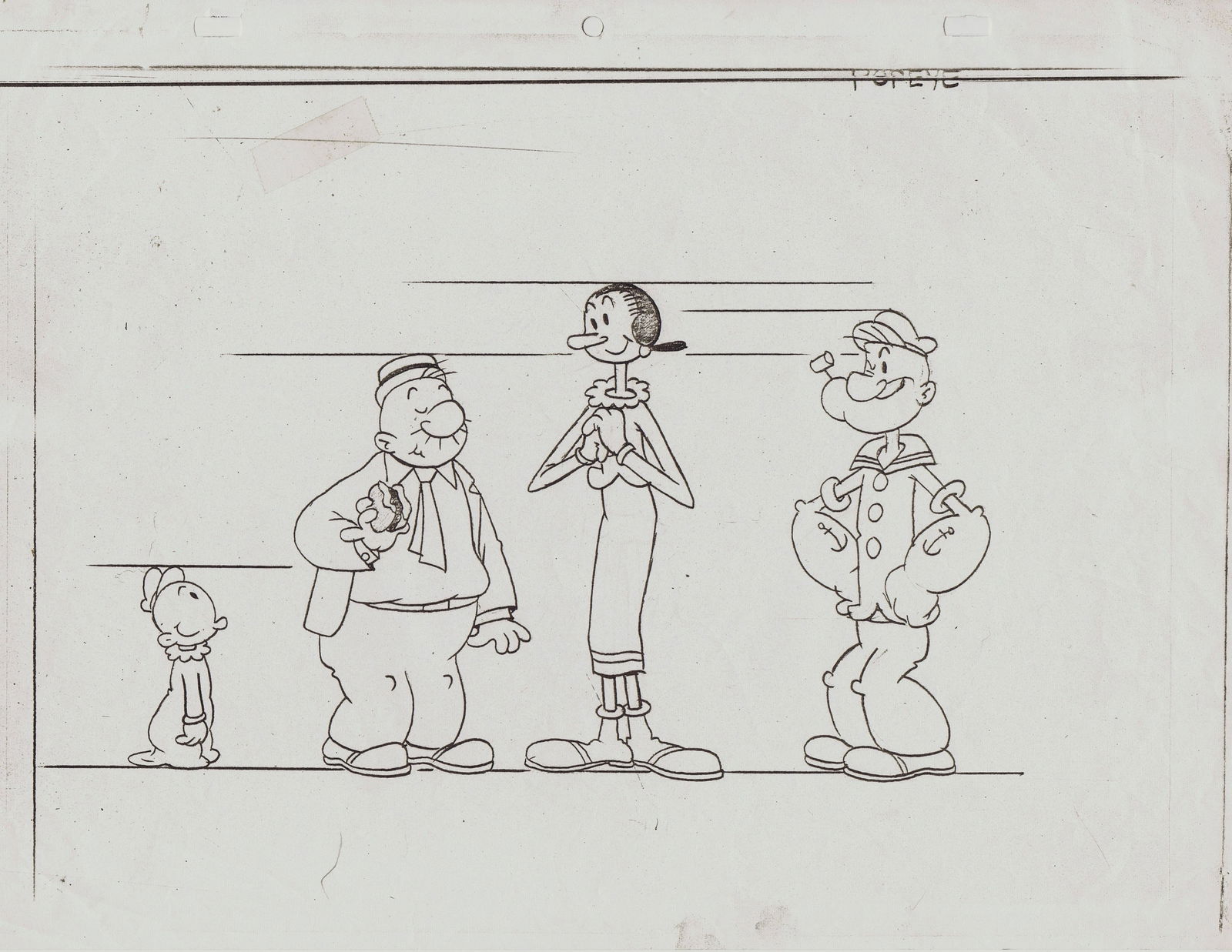 Popeye Model Sheet Olive Oyl and Wimpy (1980's) (#0081) on Apr 14, 2022 | Jasper52 in NY