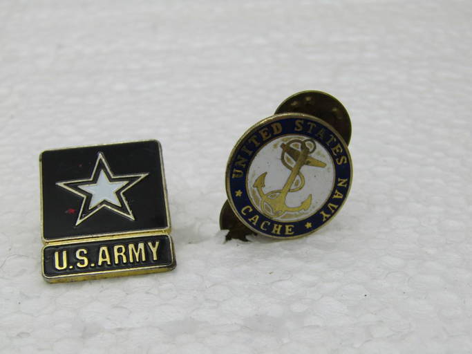 Vintage Enameled Army & Navy Tack/lapel Pins