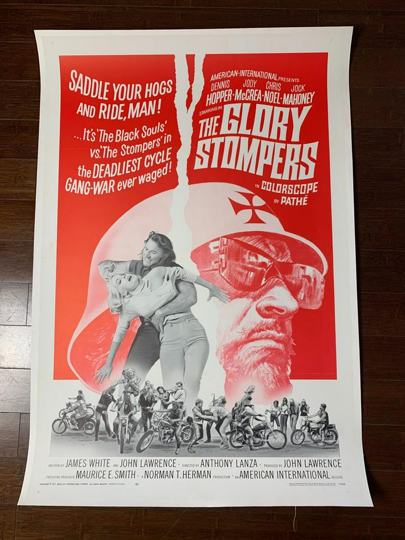 The Glory Stompers Dennis Hopper (1967) Us One Sheet Movie Poster Lb