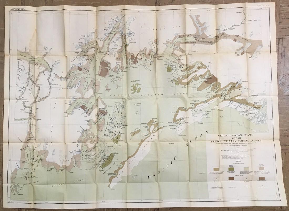 Geologic Reconnaissance Map Of Prince William Sound, Alaska Showing The ...