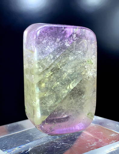 Bi Color Kunzite Polished Tumble, Natural Kunzite Crystal, Kunzite ...
