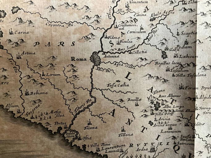 Ancient Central Italy Centering On Rome. 1701 1706 By Christoph Cellarius